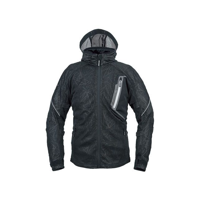 ラフ＆ロード 2023春夏モデル RR7345 ダイレクトエアメッシュパーカーFP（エンボスブラック） サイズ BLL Rough&Road