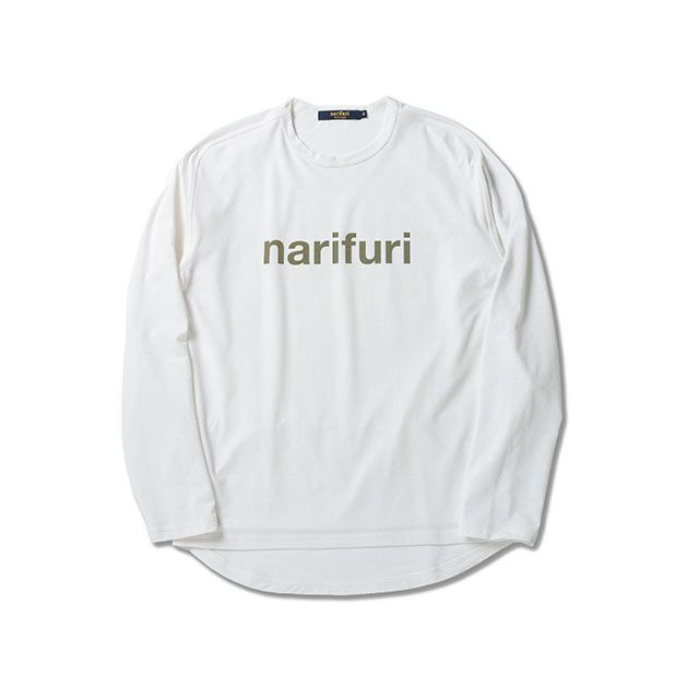 ナリフリ（自転車） アクティブメッシュバックポケットロング T シャツ（020 ホワイト） サイズ L narifuri