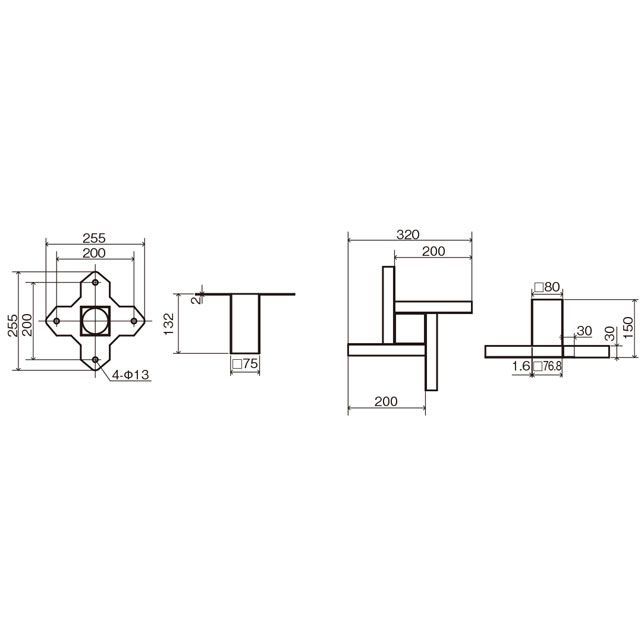 トーエイライト B3381 ベース用埋込金具（3個1組） TOEI LIGHT