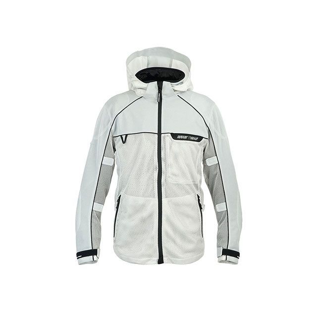 ラフ＆ロード RR7352 ダイレクトエアメッシュパーカーFP（プラチナシルバー） サイズ M Rough&Road