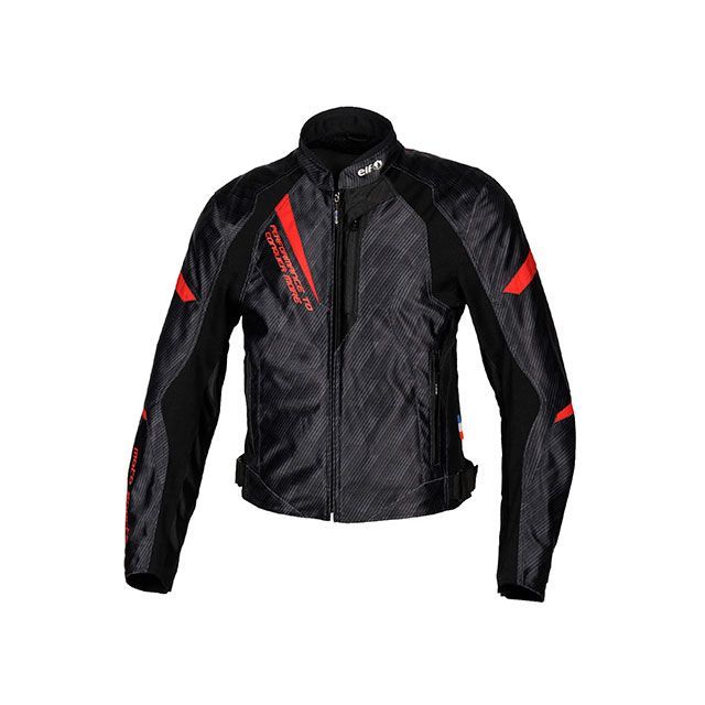 エルフ ライディングウェア 2024春夏モデル EJ-S113 スフィーダジャケット（ブラック＆レッド） サイズ：4L elf riding wea…の通販はau PAY マーケット - モト ...