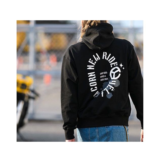 イエローコーン 2024春夏モデル YELLOW CORN NEW RIDE NH-005 フーディー（ブラック） サイズ S YeLLOW CORN