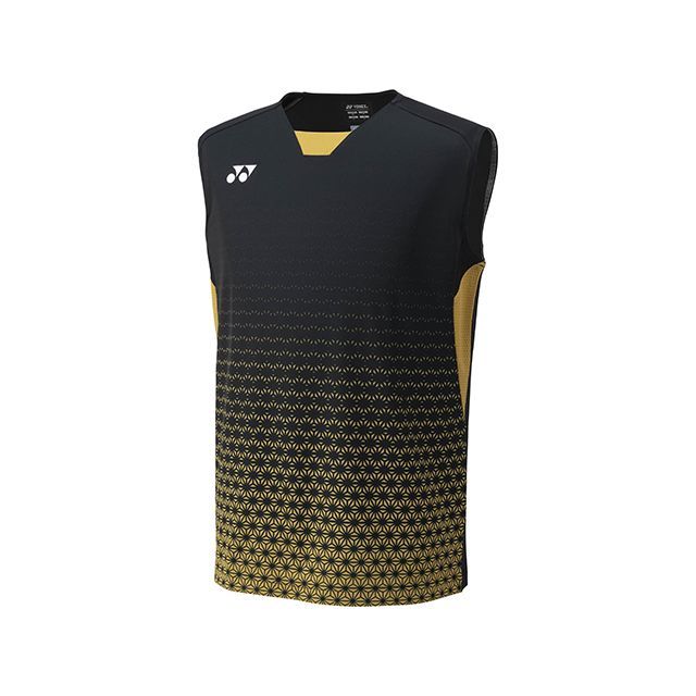 ヨネックス 10616 メンズゲームシャツ/ノースリーブ（ブラック/ゴールド） サイズ M YONEX