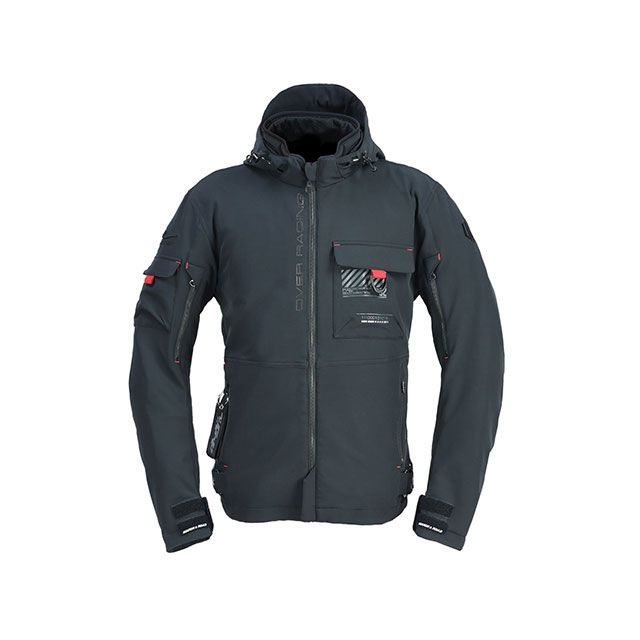 ラフ＆ロード 2025春夏モデル エアスルーソフトシェルSTパーカーFP（オーヴァーブラック） サイズ M Rough&Road