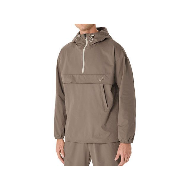 アシックス 2031E893 ダブルウィーブリラックスプルオーバージャケット（TAUPE GREY） サイズ M ASICS