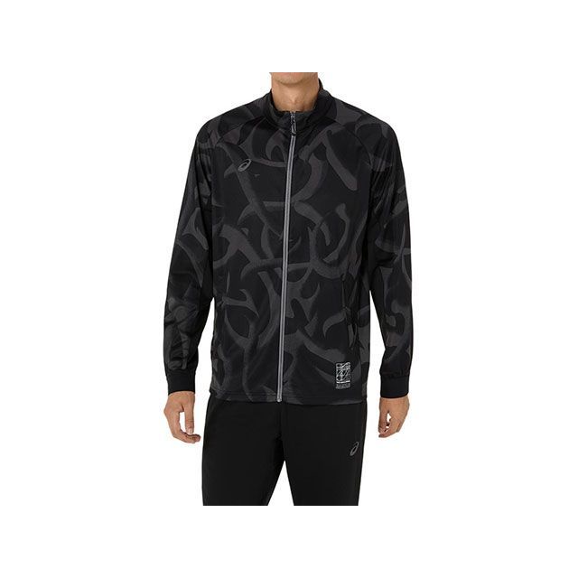 アシックス 2031E985 ドライグラフィックストレッチニットジャケット（PERFORMANCE BLACK） サイズ XS ASICS