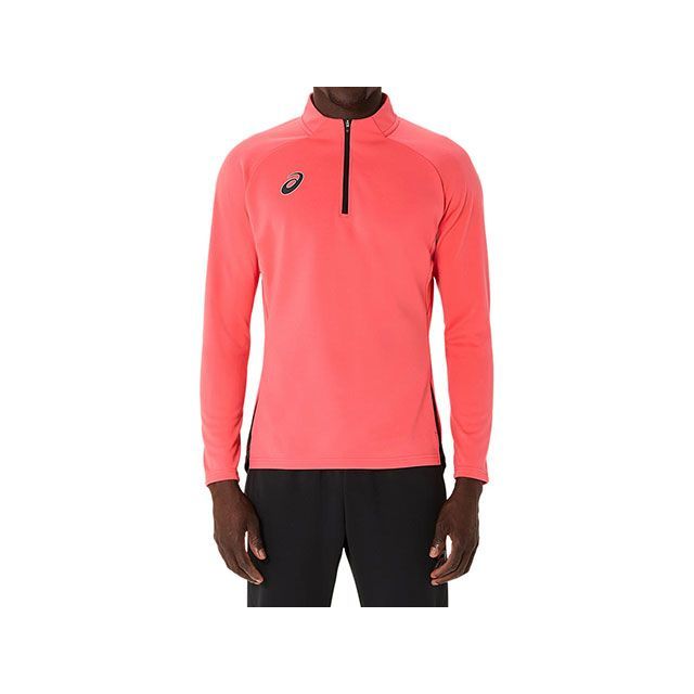 アシックス 2101A301 HALFZIP KNIT TOP（コーラルリーフ） サイズ S ASICS