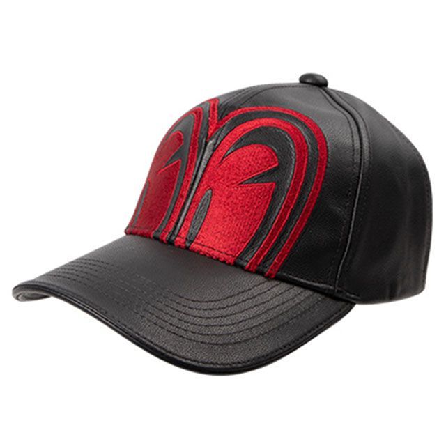 デグナー SPCP-2 P忠男レザーキャップ（ブラック/レッド） DEGNER