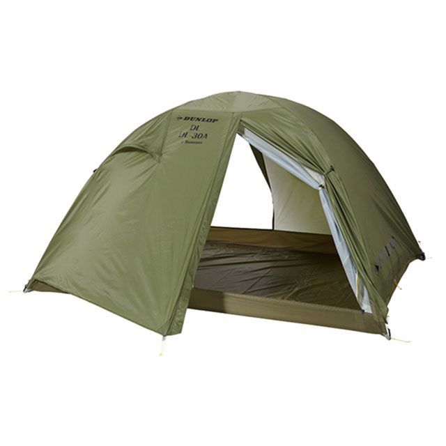 ダンロップ アウトドア DL-30A 4S・両入口軽量ダブルウォールテント3人用（オリーブ） DUNLOP