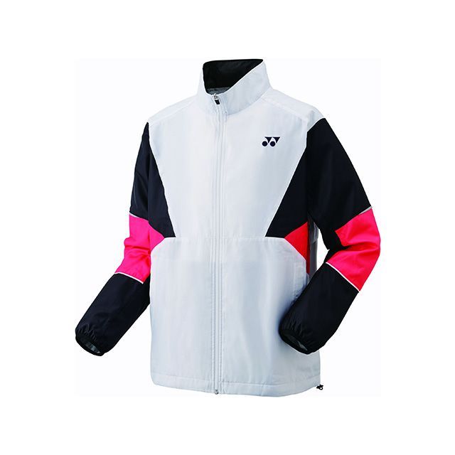 ヨネックス 70105 ユニ裏地付ウィンドウォーマーシャツ（ホワイト/ピンク） サイズ M YONEX