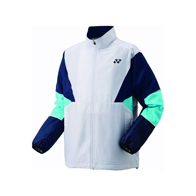 ヨネックス 70105 ユニ裏地付ウィンドウォーマーシャツ（ホワイト/ミント） サイズ O YONEX