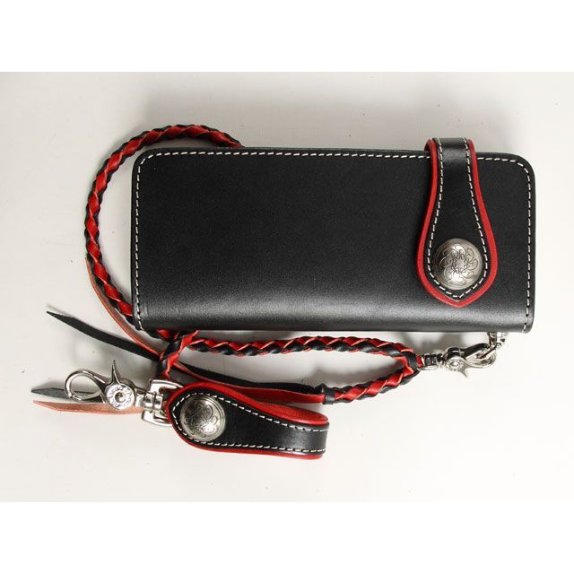 デグナー W-33A コンビネーションレザーウォレット カラー ブラック/レッド DEGNER