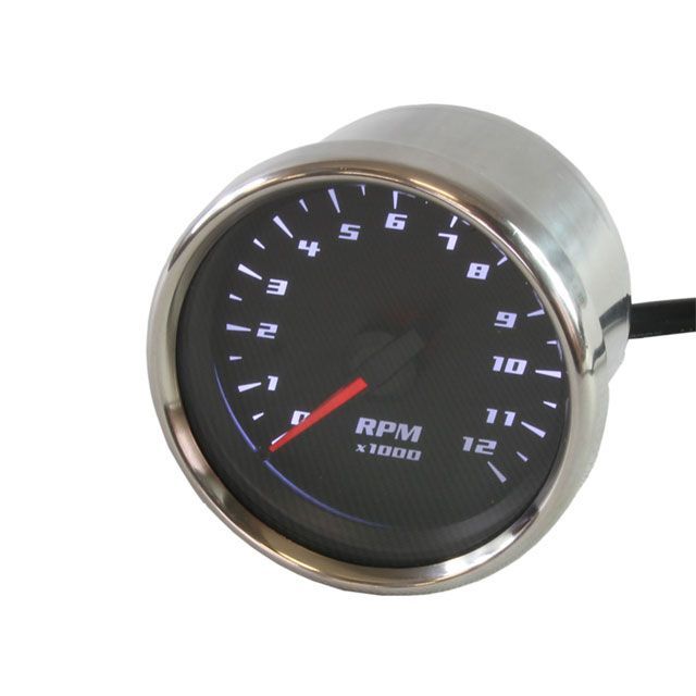 ライズコーポレーション 汎用 バイク用 電気式 12000RPM LED タコメーター 60パイ カラー：ブラック RISE ...