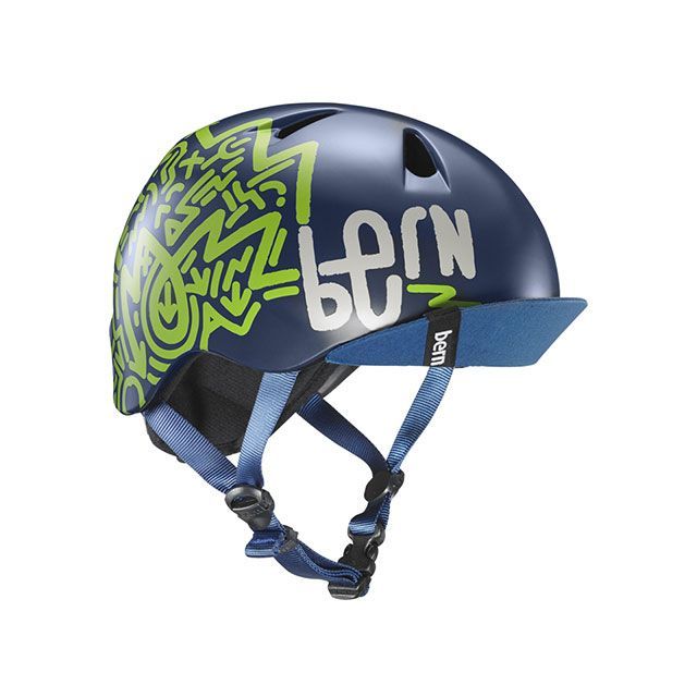 バーン（自転車） 自転車 幼児用ヘルメット bern（バーン） ［NINO］ ニーノ 幼稚園年少対象（Matte Navy Zig-Zag） サイズ…