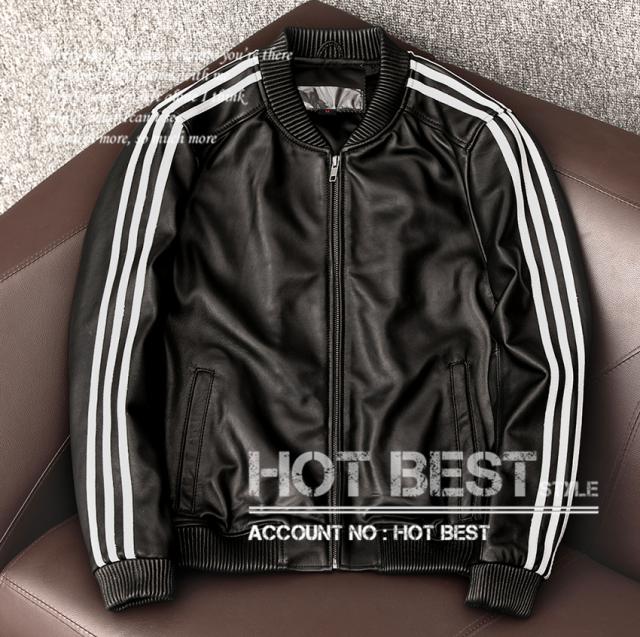 上質　メンズ　レザー　ジャケット 牛革 カウハイド　ダブルコート　腰ベルト　ハーフコート　　ダブルブレスト