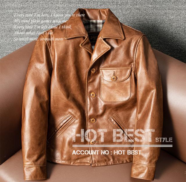 上質革ジャン メンズ　カウハイド　復刻40年代　アビエイタースタイル　レザージャケット　ライダース　タンニンなめし　牛革