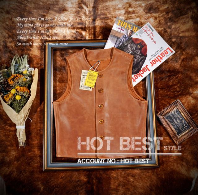 ホースハイド 本革 メンズ レザーベスト 本革ベスト 皮ベスト ジレ レザージャケット 馬革