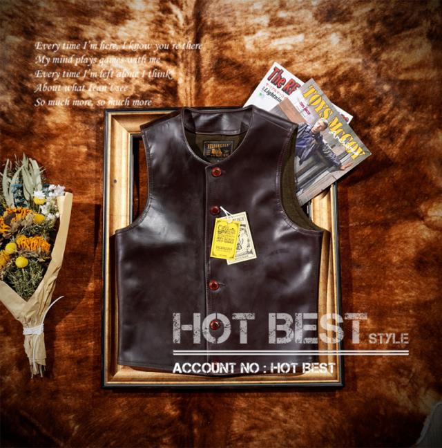 ホースハイド 本革 メンズ レザーベスト 本革ベスト 皮ベスト ジレ レザージャケット 馬革