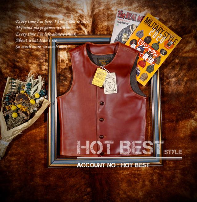 ホースハイド 本革 メンズ レザーベスト 本革ベスト 皮ベスト ジレ レザージャケット 馬革