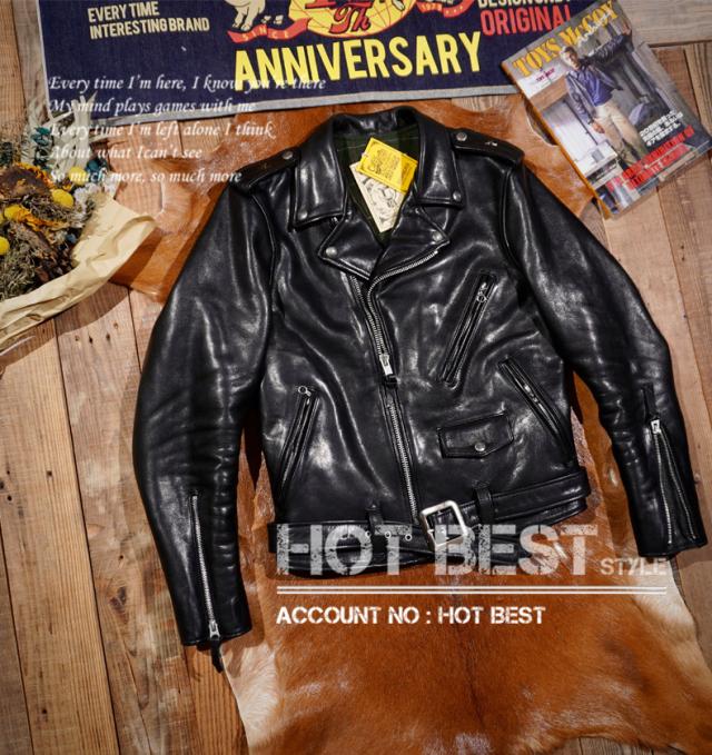 カウハイド スタンダードスタイル メンズ 革ジャン ダブルライダース レザージャケット タンニンなめし 染料仕上げ 牛革