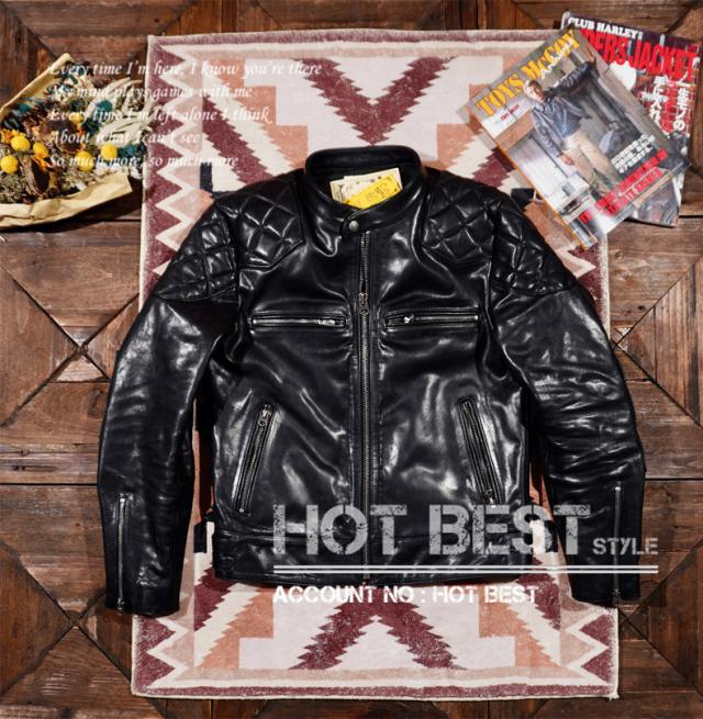 1.3mm カウハイド 50s パテッド シングルライダース メンズ 革ジャン レザージャケットPADDED タンニンなめし牛革