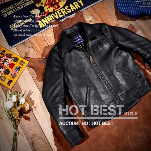 1.5mm カウハイド 30年代スタイル シングルライダース メンズ 革ジャン レザージャケット トスカーナ植物鞣し革 牛革