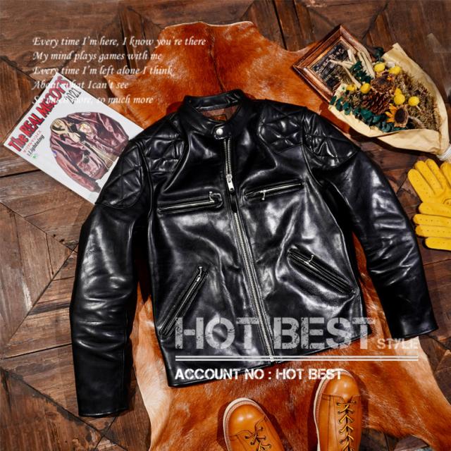 1.5mm 最高峰 ホースハイド アウトロースタイル シングルライダース レザージャケット ベジタブルタンニンなめし イタリアンレザー 馬革