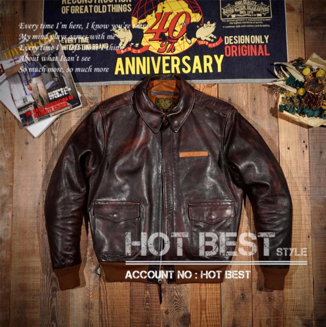 1.3mm 茶芯カウハイド復刻40年代 USAF TYPE A-2 V. HILTS ヴィンテージ 革ジャン フライトジャケット WWII 1942 大脱走 タンニンなめし 牛革