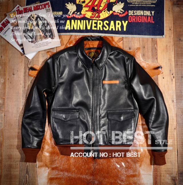 1.3mm 黒芯カウハイド復刻40年代 USAF TYPE A-2 V. HILTS メンズ 革ジャン フライトジャケット WWII 1942 大脱走 タンニンなめし 牛革