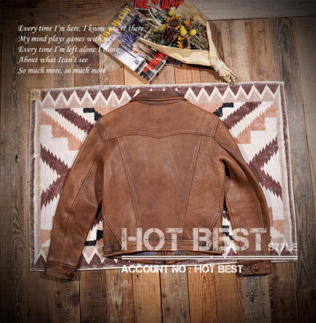 最高峰 1.9mm カウハイド 復刻40年代 アビエイタースタイル レザージャケット ウォッシュ加工 ヴィンテージ 牛革