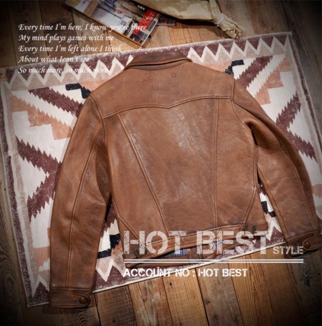 最高峰 1.9mm カウハイド 復刻40年代 アビエイタースタイル レザージャケット ウォッシュ加工 ヴィンテージ 牛革