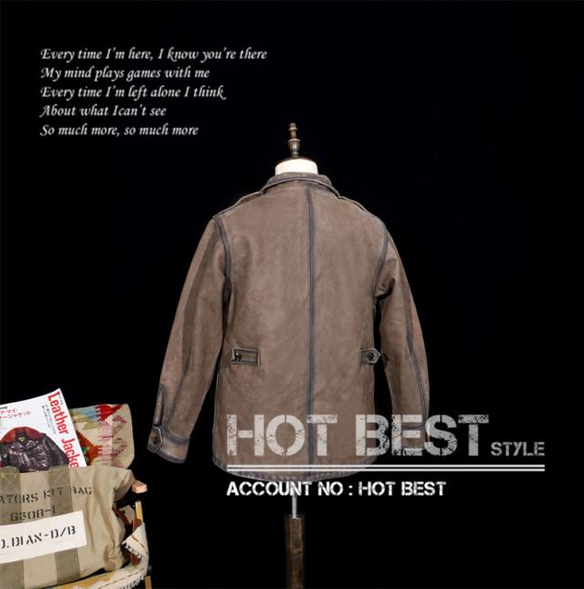 1.2mm カウスエード ヴィンテージ ミリタリー トロピカルコンバットユニフォーム（TCU）Type ライダース レザージャケット 牛革