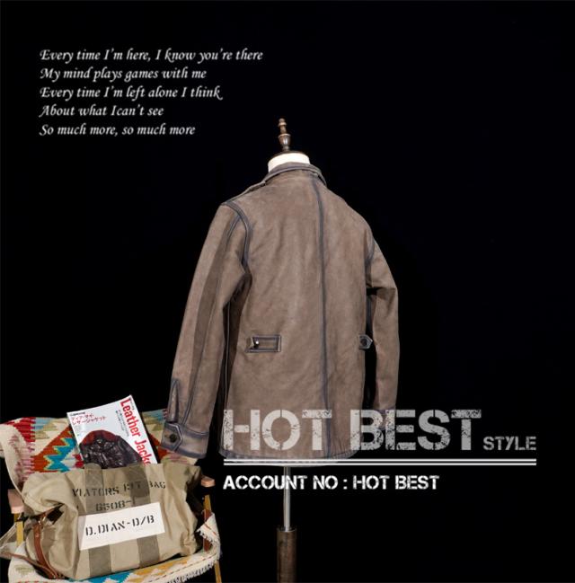 1.2mm カウスエード ヴィンテージ ミリタリー トロピカルコンバットユニフォーム（TCU）Type ライダース レザージャケット 牛革