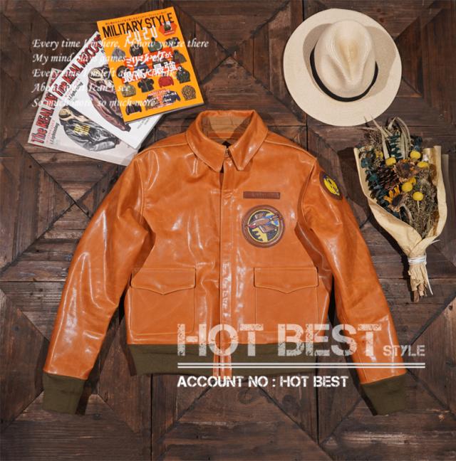 1.3mm カウハイド 復刻30年代 USAF TYPE A-2 フライトジャケット メンズ 革ジャン タンニンなめし 染料仕上げ オイルレザー 牛革