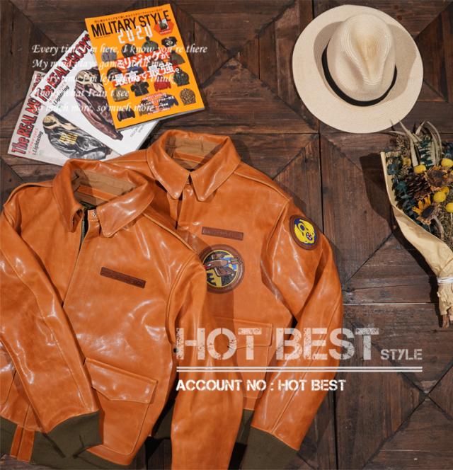 1.3mm カウハイド 復刻30年代 USAF TYPE A-2 パッチ無し フライトジャケット メンズ 革ジャン タンニンなめし 染料仕上げ オイルレザー 牛革