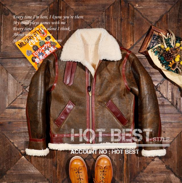 シープスキン 復刻30年代 USAF TYPE B-3 ムートン フライトジャケットボマー ボンバー ラム 羊革
