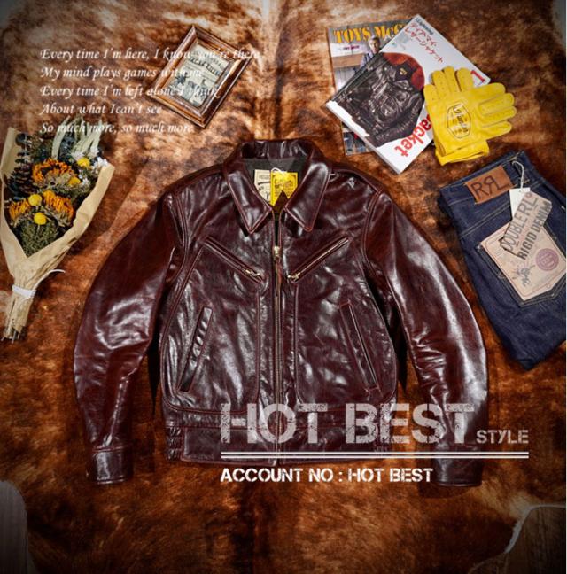 1.3mm カウハイド 復刻30年代スタイル シングルライダース メンズ 革ジャン レザージャケット 牛革