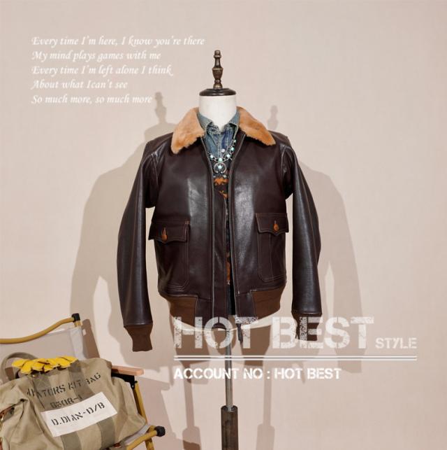 1.3mm カウハイド TYPE G-1 フライトジャケット メンズ 革ジャン ボマー ボンバー ムートン レザー 羊毛 牛革