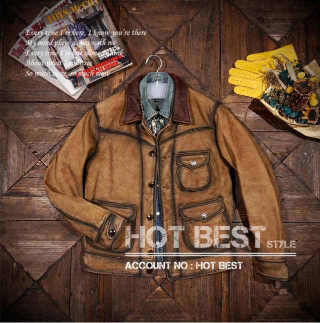 1.3mm カウハイド 復刻20年代 A-1タイプ ヴィンテージ加工 コサックスポーツジャケット ボマー ボンバー フライト イタリアンレザー 牛革