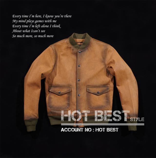 1.1mm ゴートスキン 復刻20年代 USAF TYPE A-1 フライトジャケット ウォッシュ加工    ヴィンテージ ボマー ボンバー コサック 山羊革