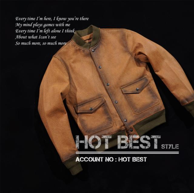 1.1mm ゴートスキン 復刻20年代 USAF TYPE A-1 フライトジャケット ウォッシュ加工    ヴィンテージ ボマー ボンバー コサック 山羊革