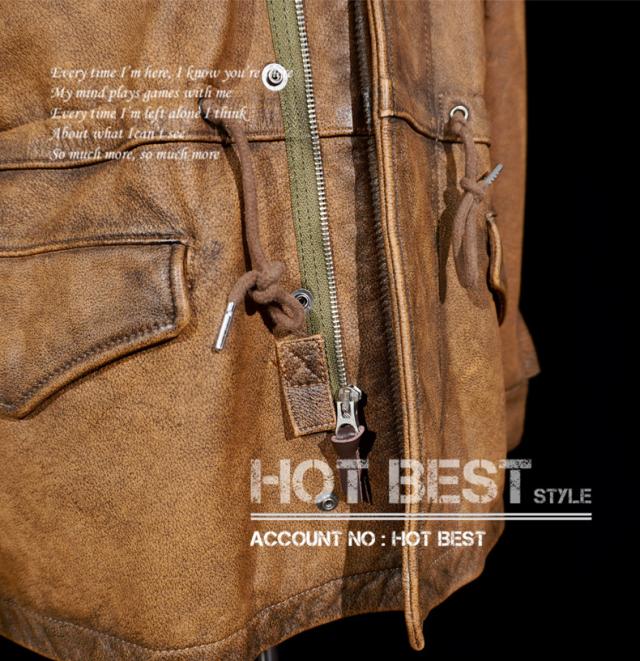 1.3mmカウハイド 復刻50年代スタイル M65 ウォッシュ加工 ヴィンテージ