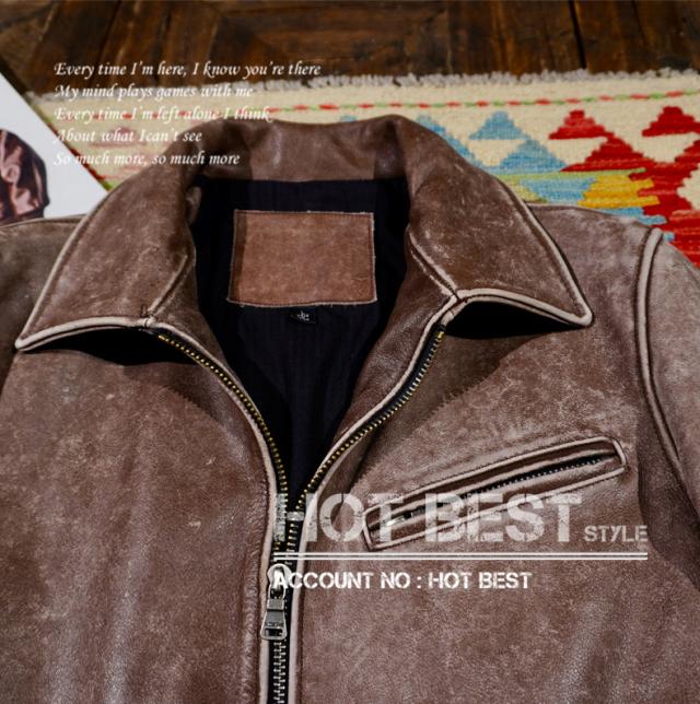 1.3mm カウハイド 1930s トラッカースタイル シングルライダース ウォッシュ加工    ヴィンテージ メンズ 革ジャン レザージャケット 植物鞣し 牛革