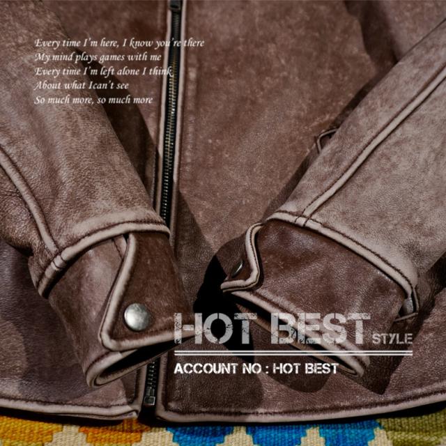 1.3mm カウハイド 1930s トラッカースタイル シングルライダース ウォッシュ加工    ヴィンテージ メンズ 革ジャン レザージャケット 植物鞣し 牛革