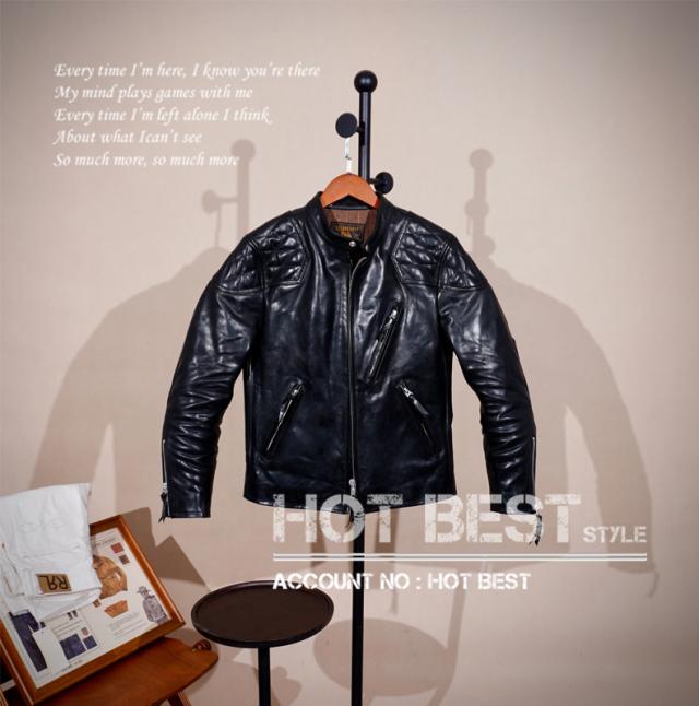 最高峰 1.5mm ホースハイド 50年代 パテッド シングルライダース レザージャケット PADDED タンニンなめし 馬革