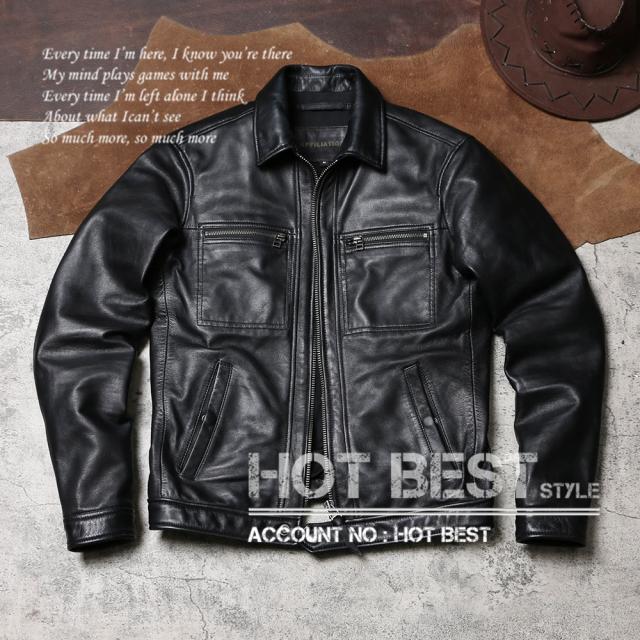 1.0mm ゴートスキン 襟付き スポーツジャケット メンズ 革ジャン ボマーボンバー ライダース イタリアンレザー 山羊革