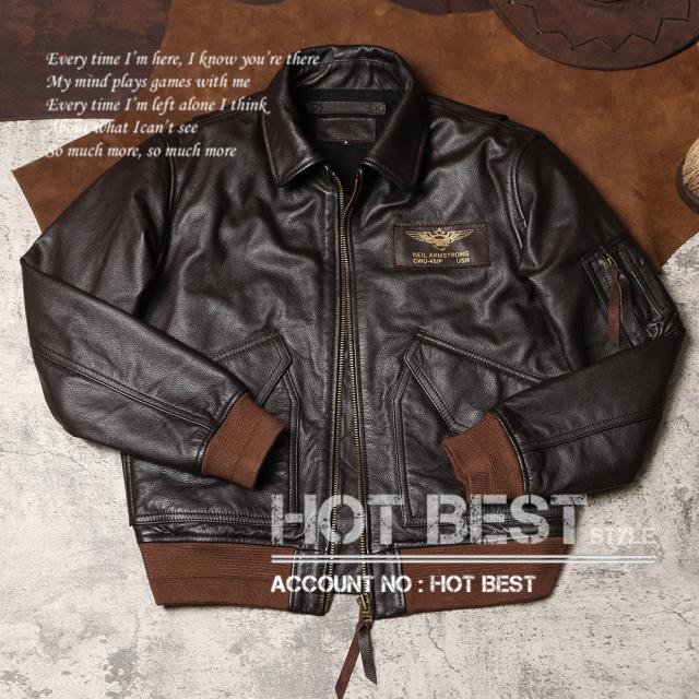 1.0mm カウハイド CWU 45P ミリタリー US フライトジャケット メンズ 革ジャンMA-1 軽量 イタリアンレザー 牛革