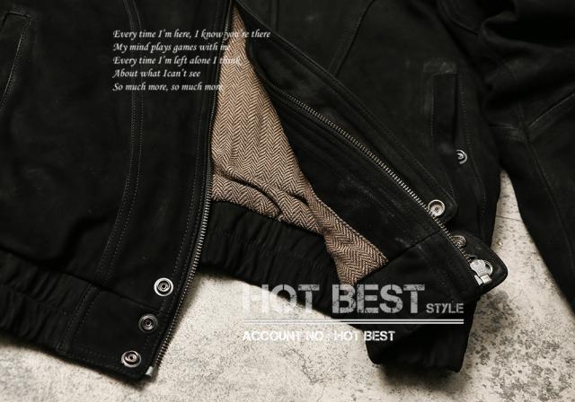 1.0mm ゴートスキン 復刻30年代スタイル レトロ シングルライダース ゆったりめ メンズ 革ジャン レザージャケット 山羊革