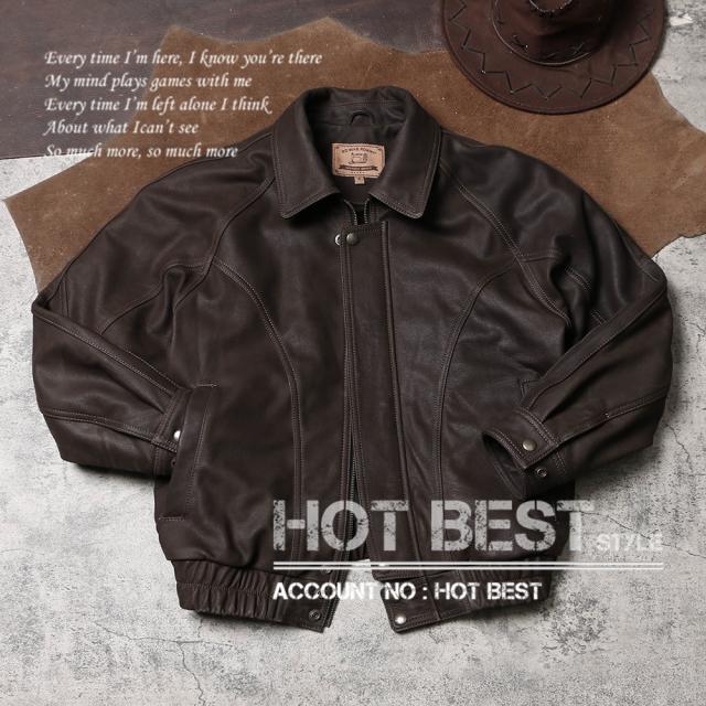 1.0mm カウハイド 復刻30年代スタイル レトロ シングルライダース ゆったりめ メンズ 革ジャン レザージャケット 染料仕上げ 牛革