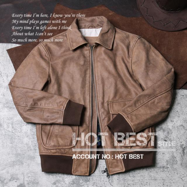 1.2mm カウハイド 復刻30年代 USAF TYPE A-2 デザイナーズ メンズ 革ジャン フライトジャケット タンニンなめし 染料仕上げ 牛革